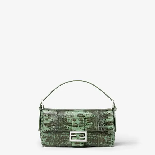 Fendi Baguette® 26424 Lizard Leather Bag - [green]